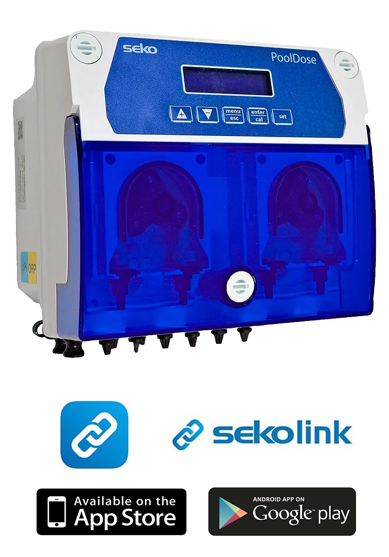 SEKO PoolDose pH - Rx Dual 0,4 liter/h mérő adagoló készülék Wi-Fi (SPA használatra) - Medence ...