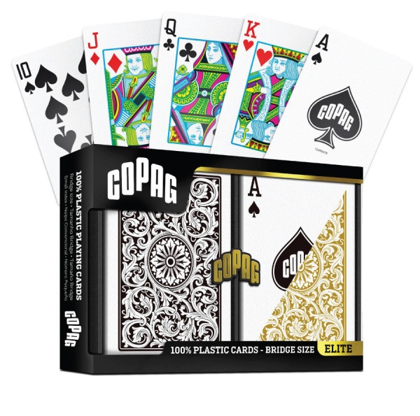 Copag Elite 1546 Bridge Regular Face dupla plasztik kártya (fekete ...