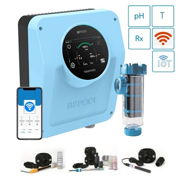 BS Pool TOUCH EVO LINK sóbontó 15g/h pH, RX, T szett AS-077406 ...